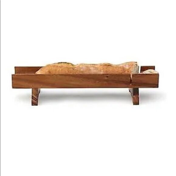 Kitchen | Acacia Wood Raisedfrench Bread Server French Bread Slicer ...